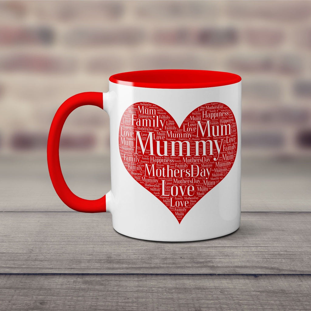 Word Art Mug - Personalised with your names & details - Perfect for Mo ...